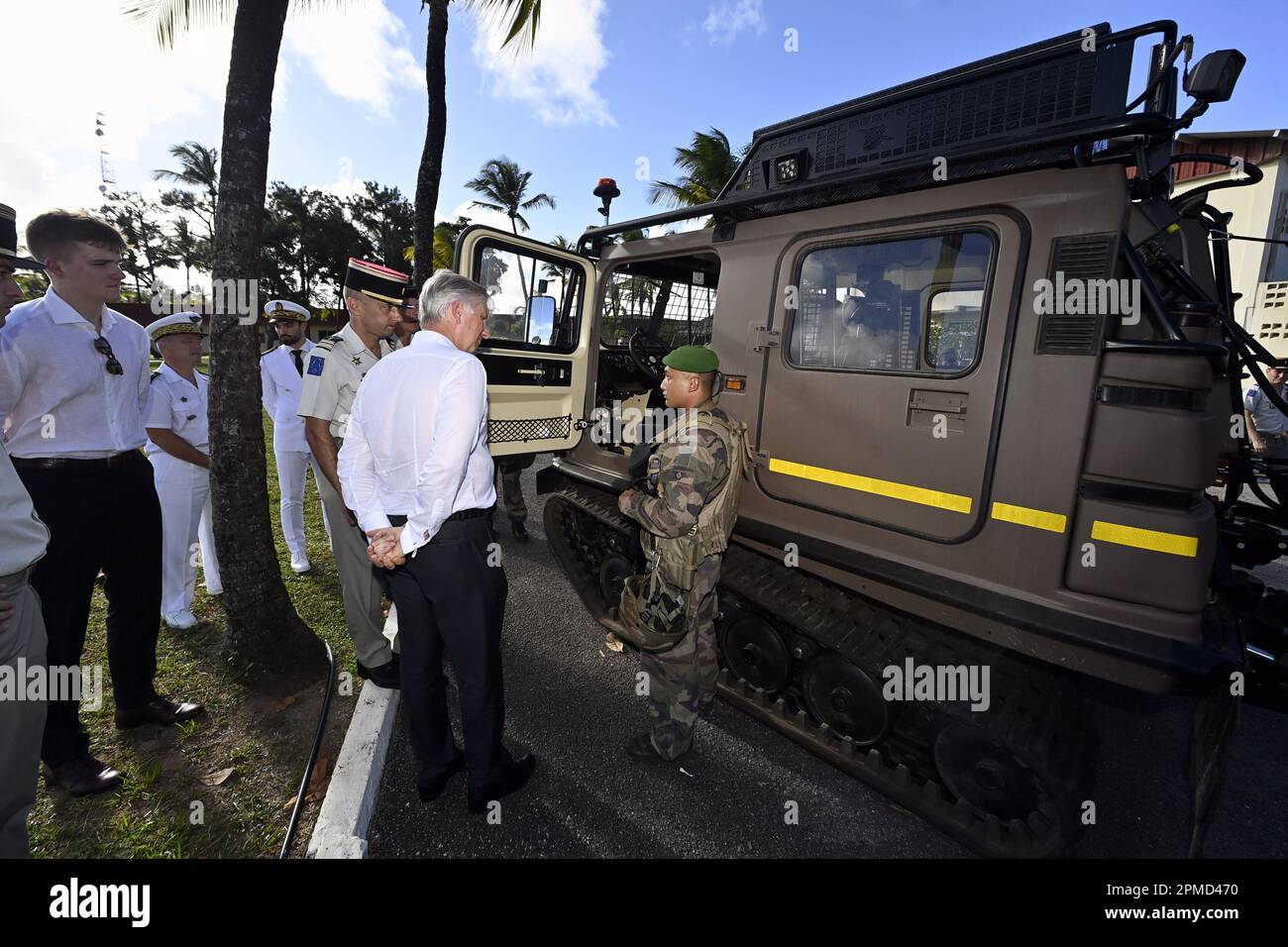 Cayenne, France. 12th Apr, 2023. King Philippe - Filip of Belgium and ...