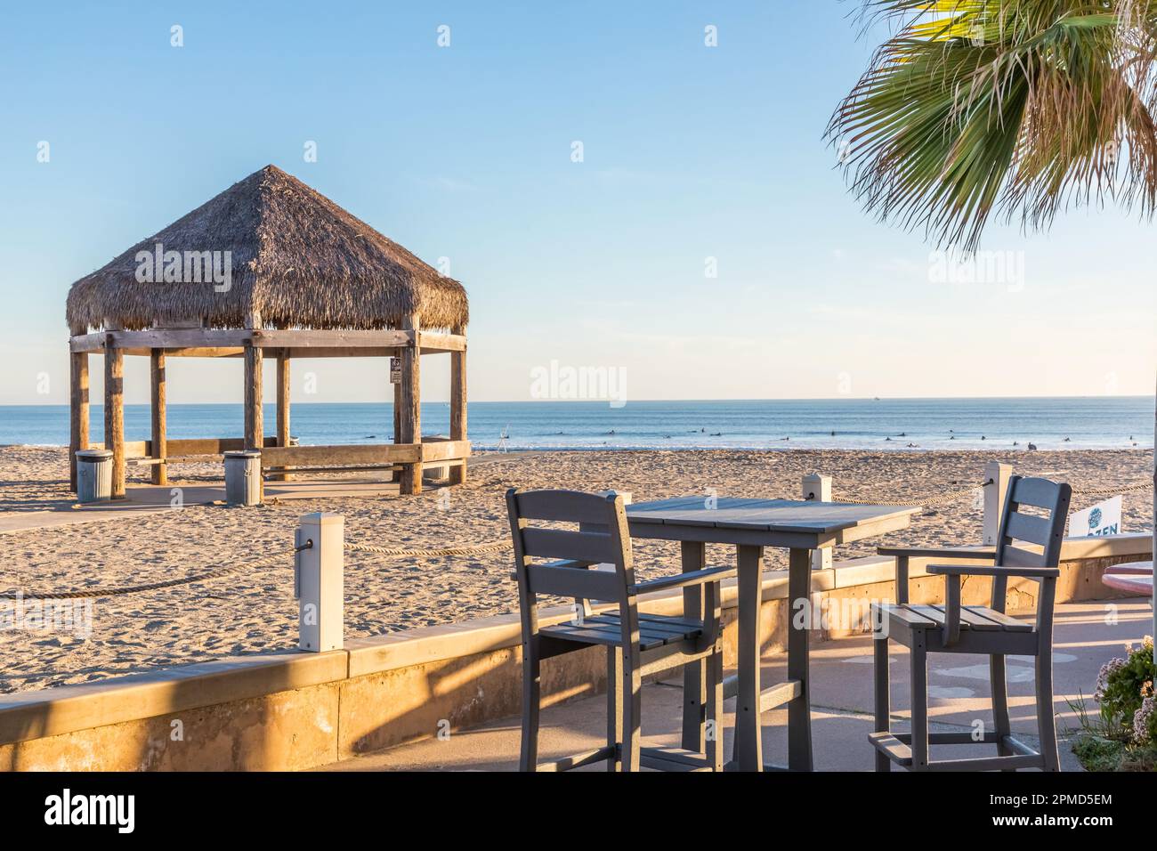 Beach Palapa on the Sand at Doheny State Park North Beach Stock Photo ...
