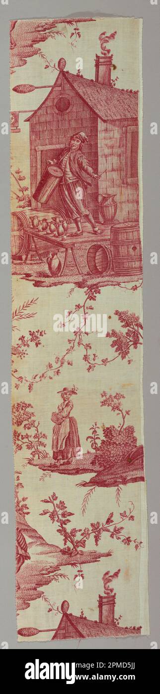 Textile, Les Vendanges; Designed by Jean-Baptiste Marie Huet (French ...