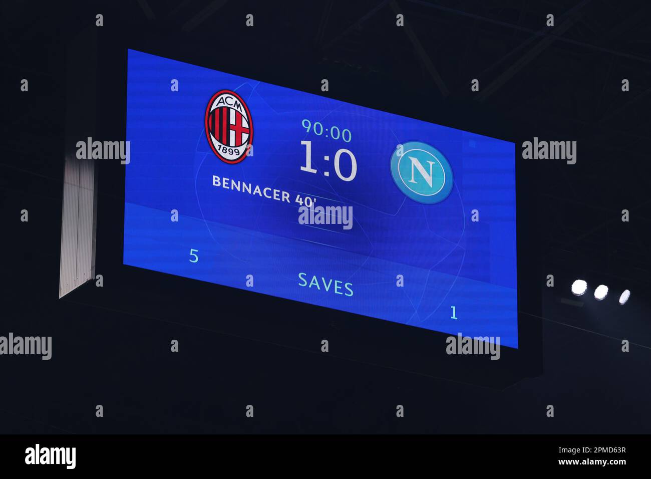 2023 champions league final scoreboard hi-res stock photography and ...
