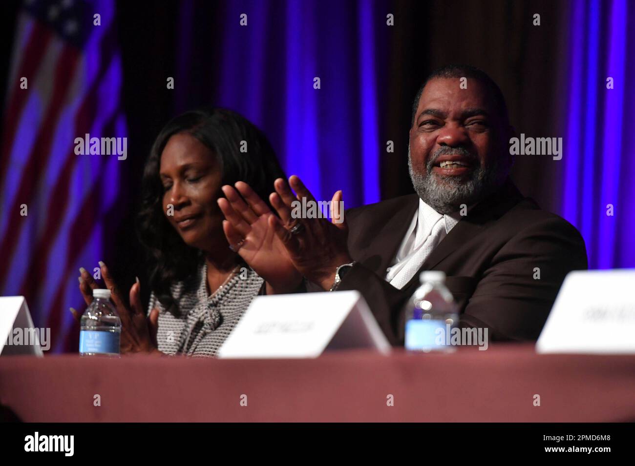 Photo by: NDZ/STAR MAX/IPx 2023 4/12/23 Rodney Walls and Row Vaughn ...
