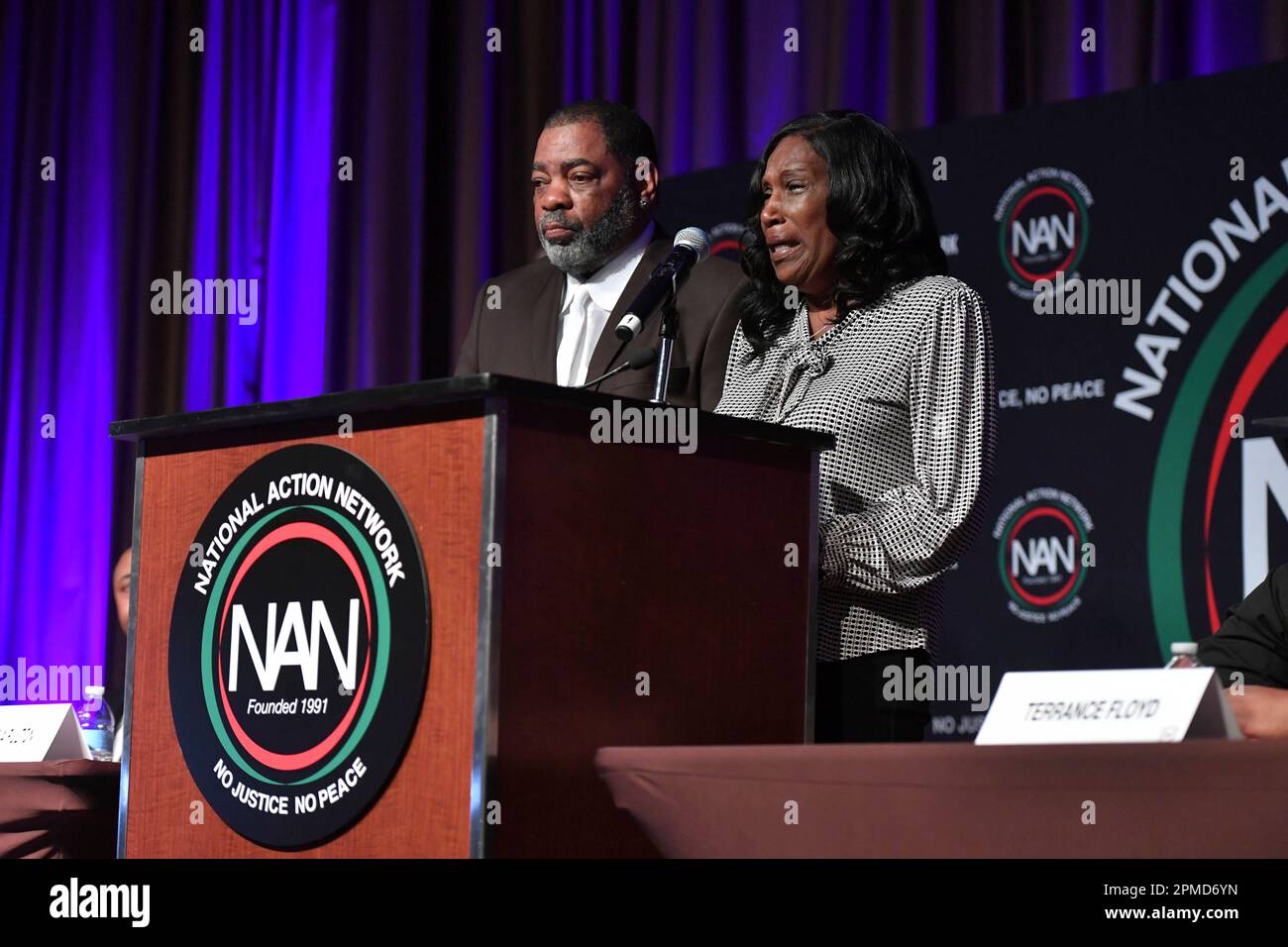 Photo by: NDZ/STAR MAX/IPx 2023 4/12/23 Rodney Walls and Row Vaughn ...