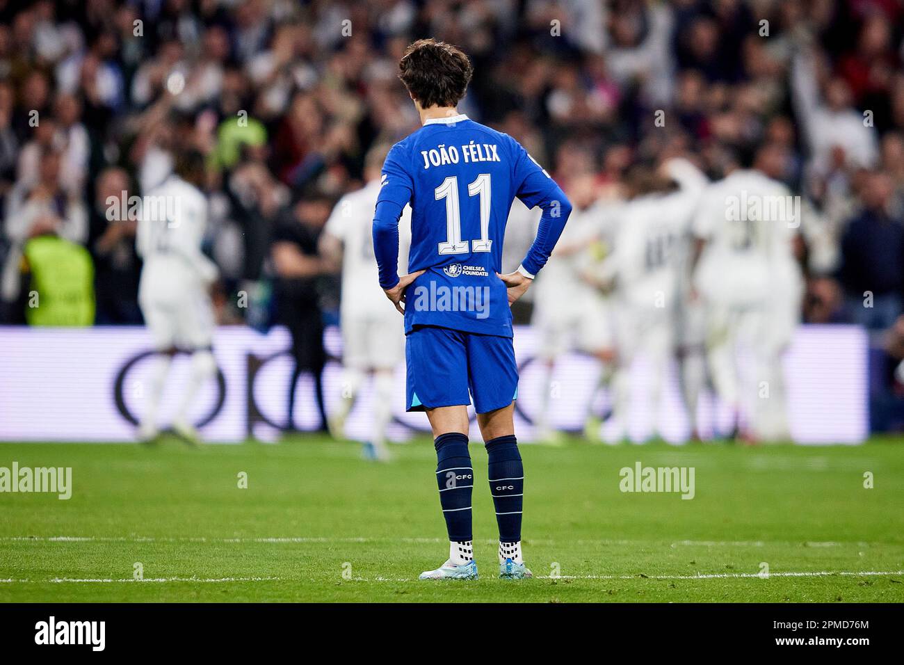 Madrid, Spain. 12th Apr, 2023. Joao Felix of Chelsea FC seen during the ...