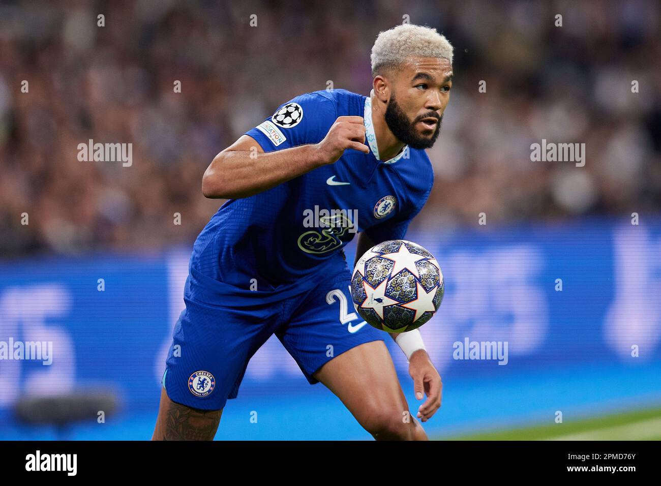 Madrid, Spain. 12th Apr, 2023. Reece James of Chelsea FC seen in action ...