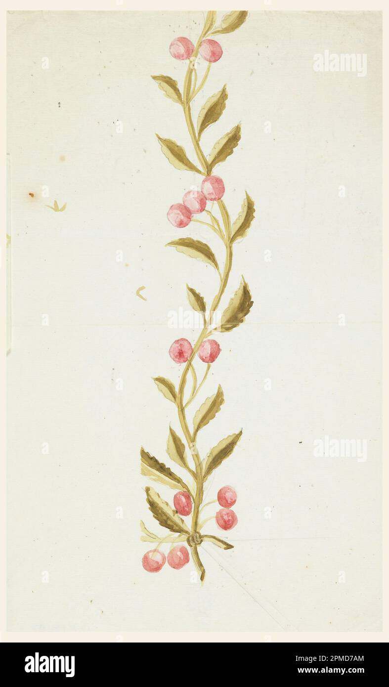 Drawing, Design for Woven or Embroidered Borders; France; graphite ...