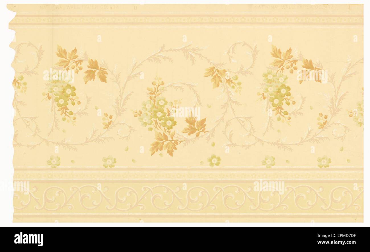 Ceiling Paper (USA); Manufactured by National Wall Paper Co.; machine ...