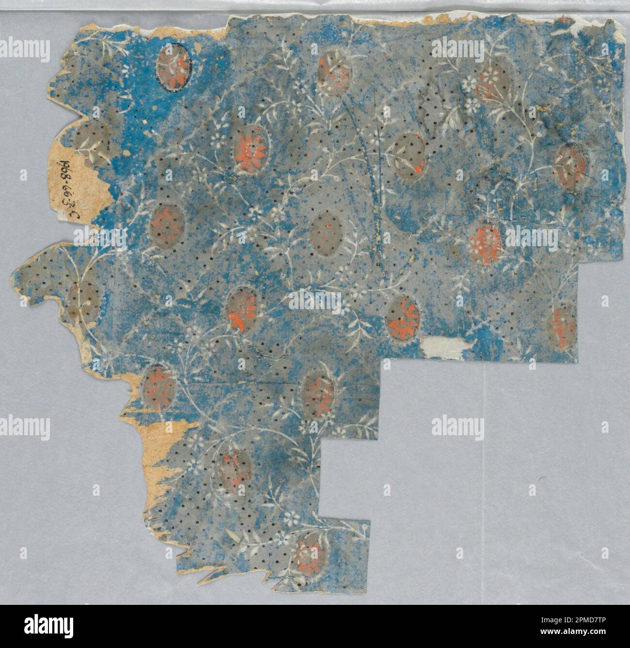 Sidewall (England); block-printed on handmade paper; 35 x 27.5 cm (13 3 ...