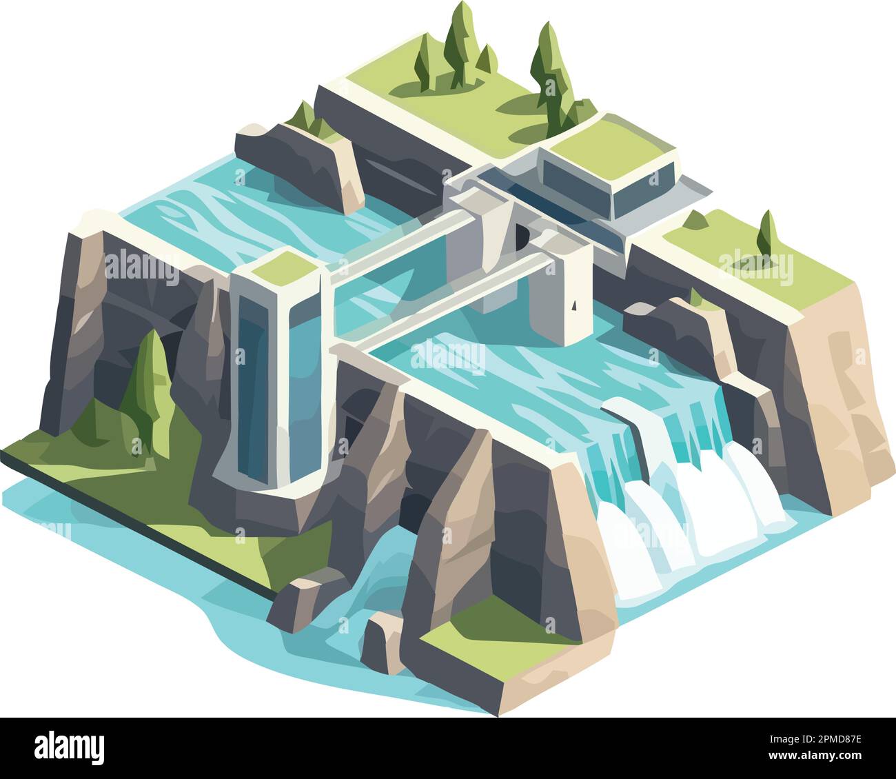 water dam architecture modern Stock Vector Image & Art - Alamy