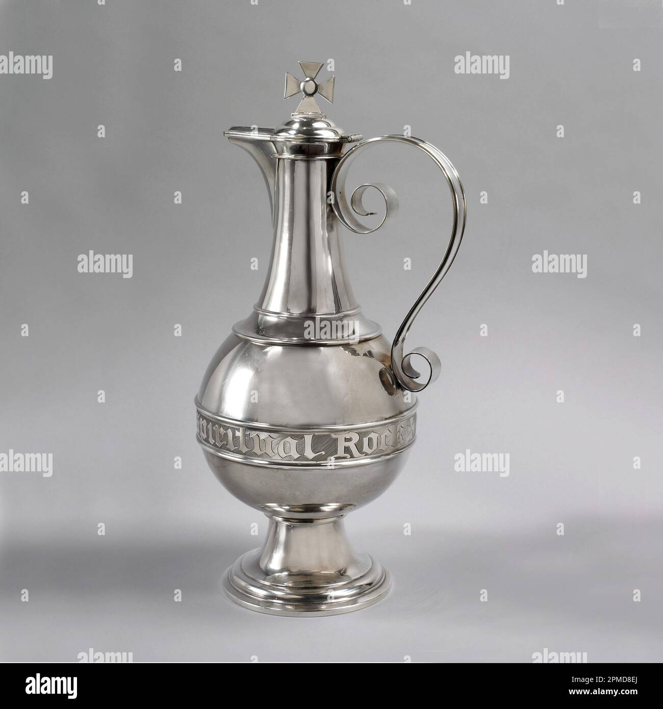 Flagon (USA); Made by Peter L Krider (American, 1821 - 1895); spun ...