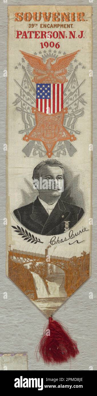 Souvenir Bookmark With Portrait Of Caption Charles Curie, Souvenir 39th ...