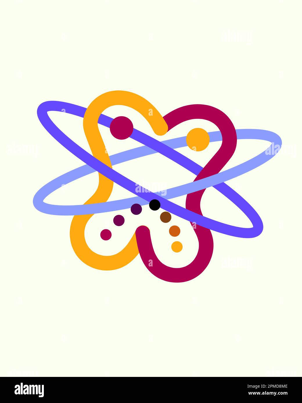 Electron Cloud Theory Digital Art PNG Format Stock Photo - Alamy