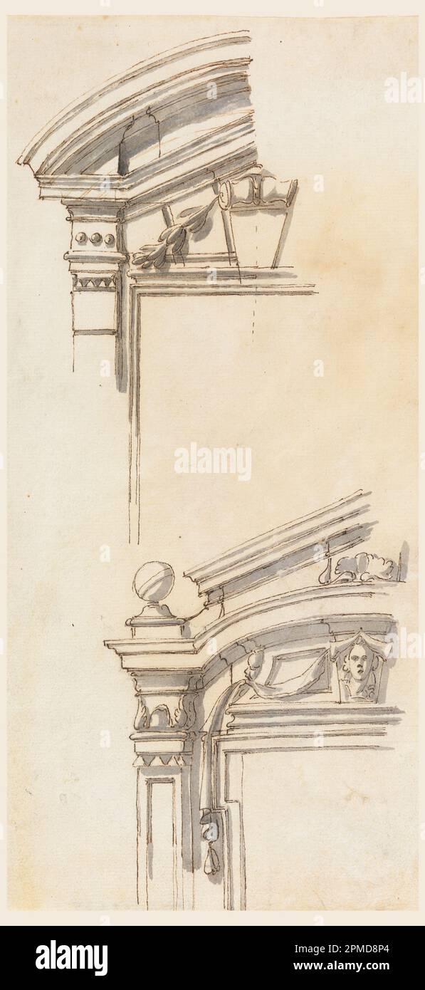 Drawing, Two Window Cases; Designed by Filippo Marchionni (Italian ...