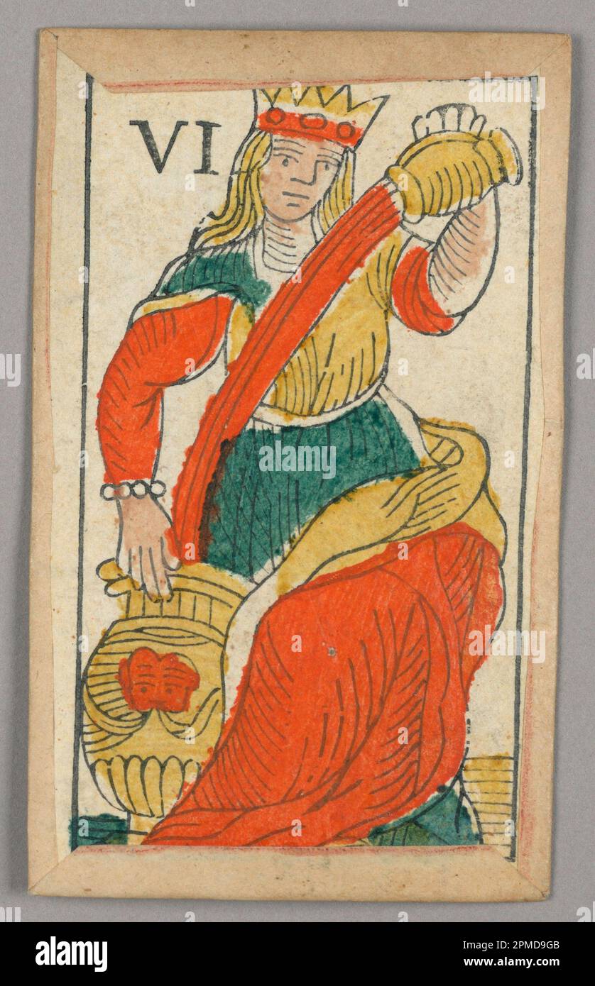 Playing Card, Minchiate (Tarot) Playing Card, 17th century; stencil ...