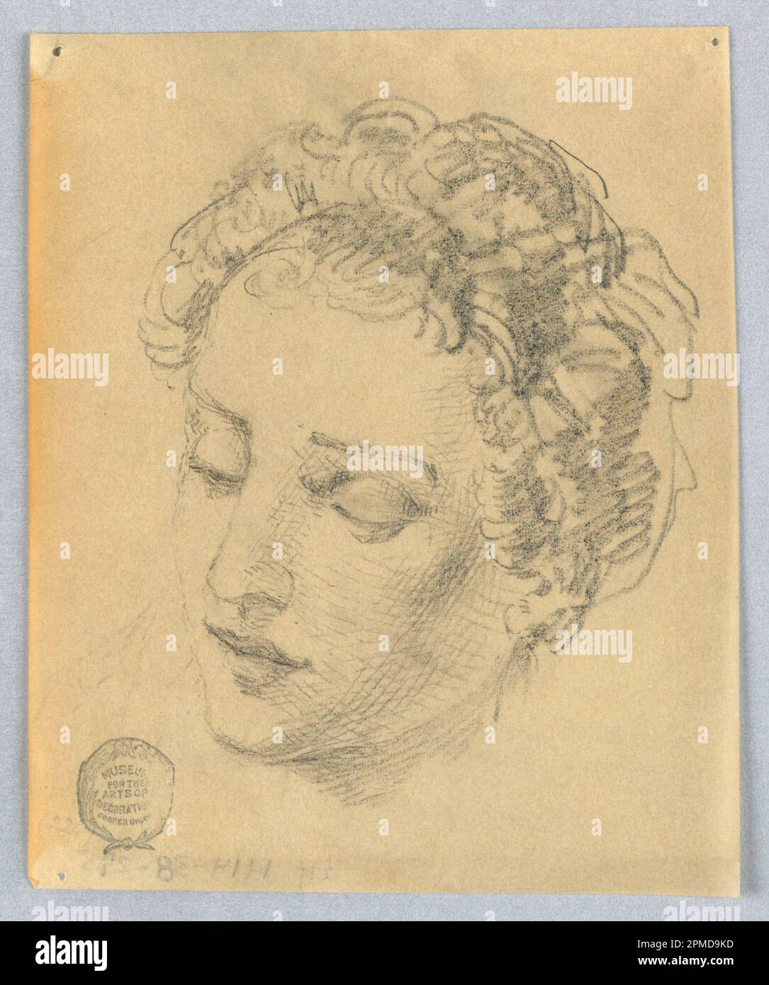 Drawing, Sketch of a Woman's Head; Francis Augustus Lathrop (American ...