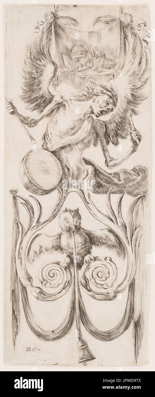 Print, Ornamenti o Grottesche (Grotesque Ornament); Designed by Stefano ...