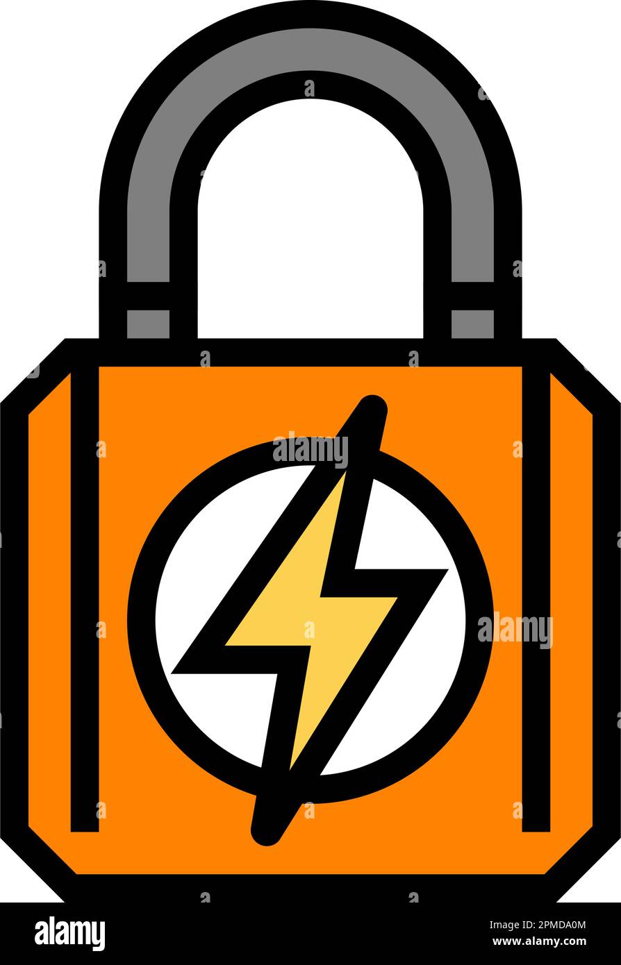security electricity color icon vector illustration Stock Vector Image ...