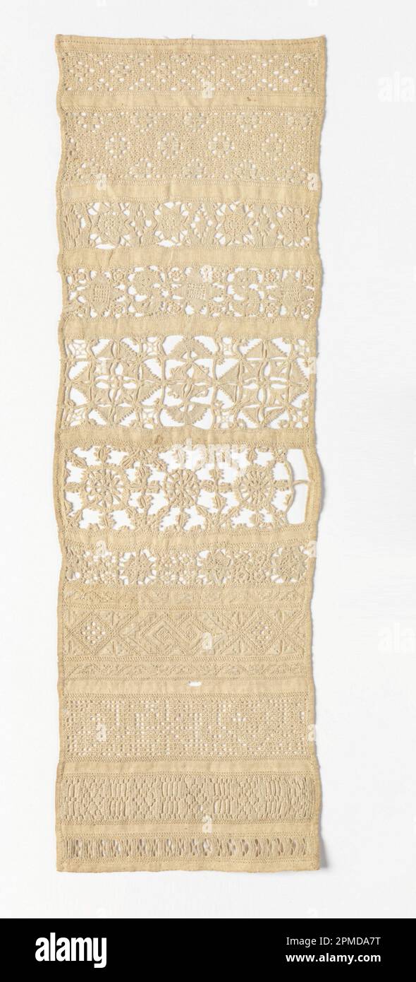 Sampler (England); linen; Warp x Weft: 43.5 x 14 cm (17 1/8 x 5 1/2 in ...