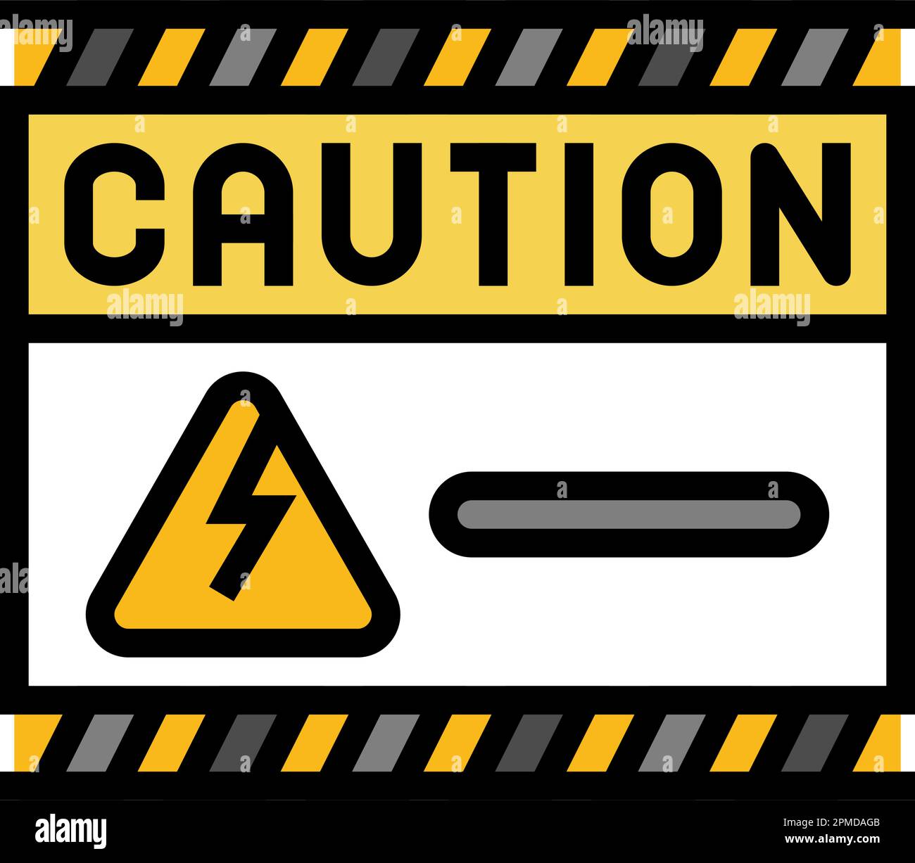 caution electricity color icon vector illustration Stock Vector Image ...