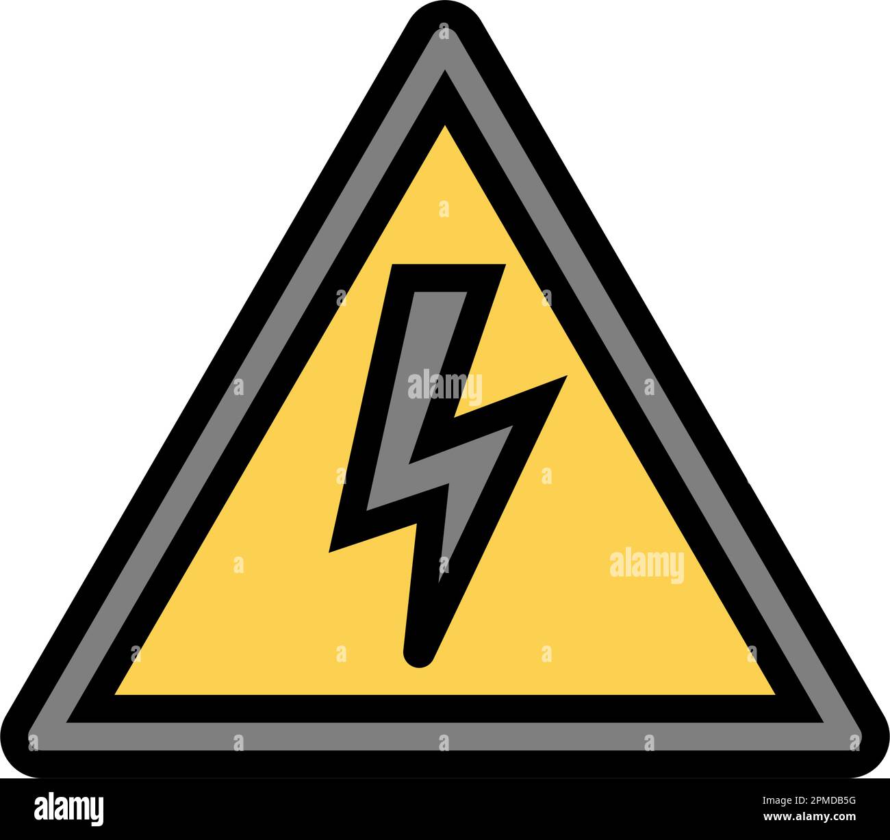 attention electricity color icon vector illustration Stock Vector Image ...