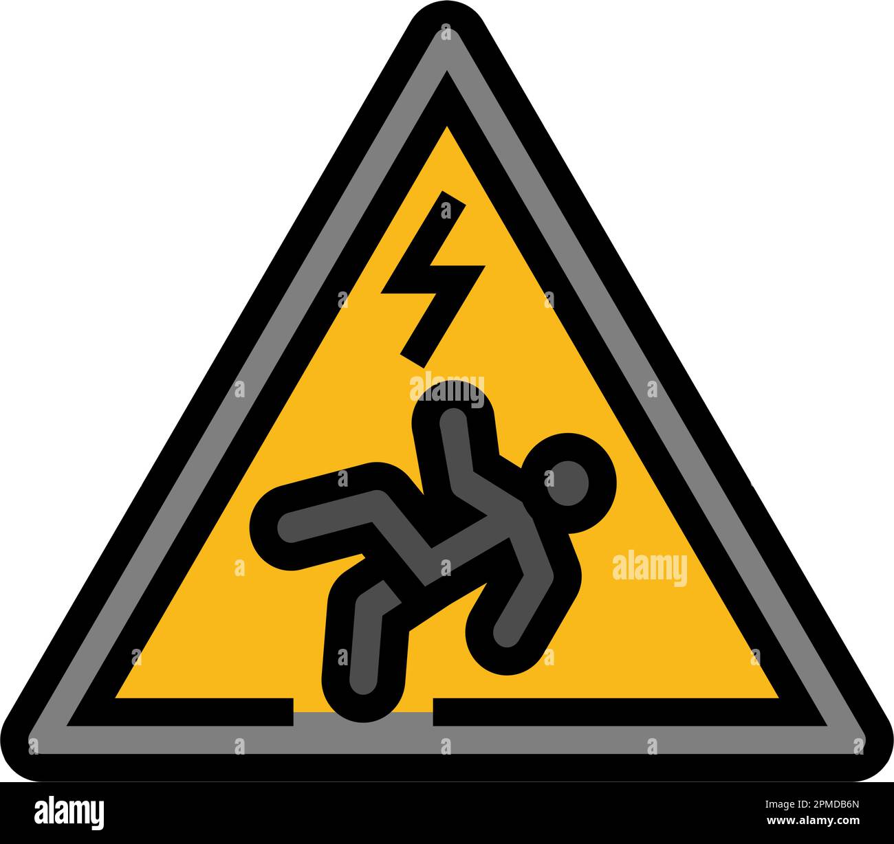 hazard electricity color icon vector illustration Stock Vector Image ...
