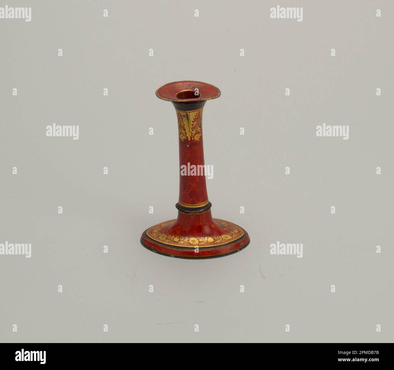 Candlestick (England); enameled tôle Stock Photo - Alamy