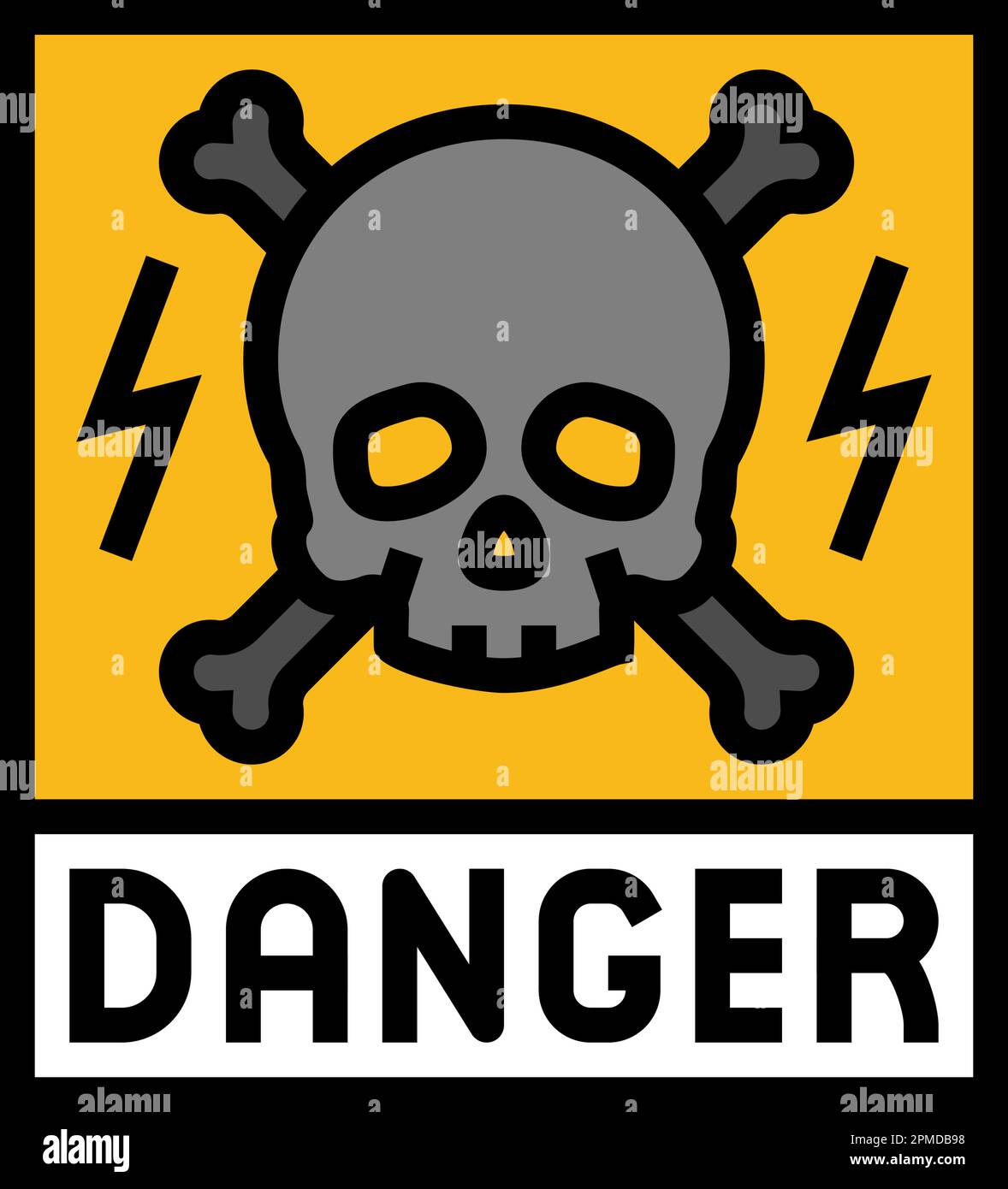 dangerous electricity color icon vector illustration Stock Vector Image ...