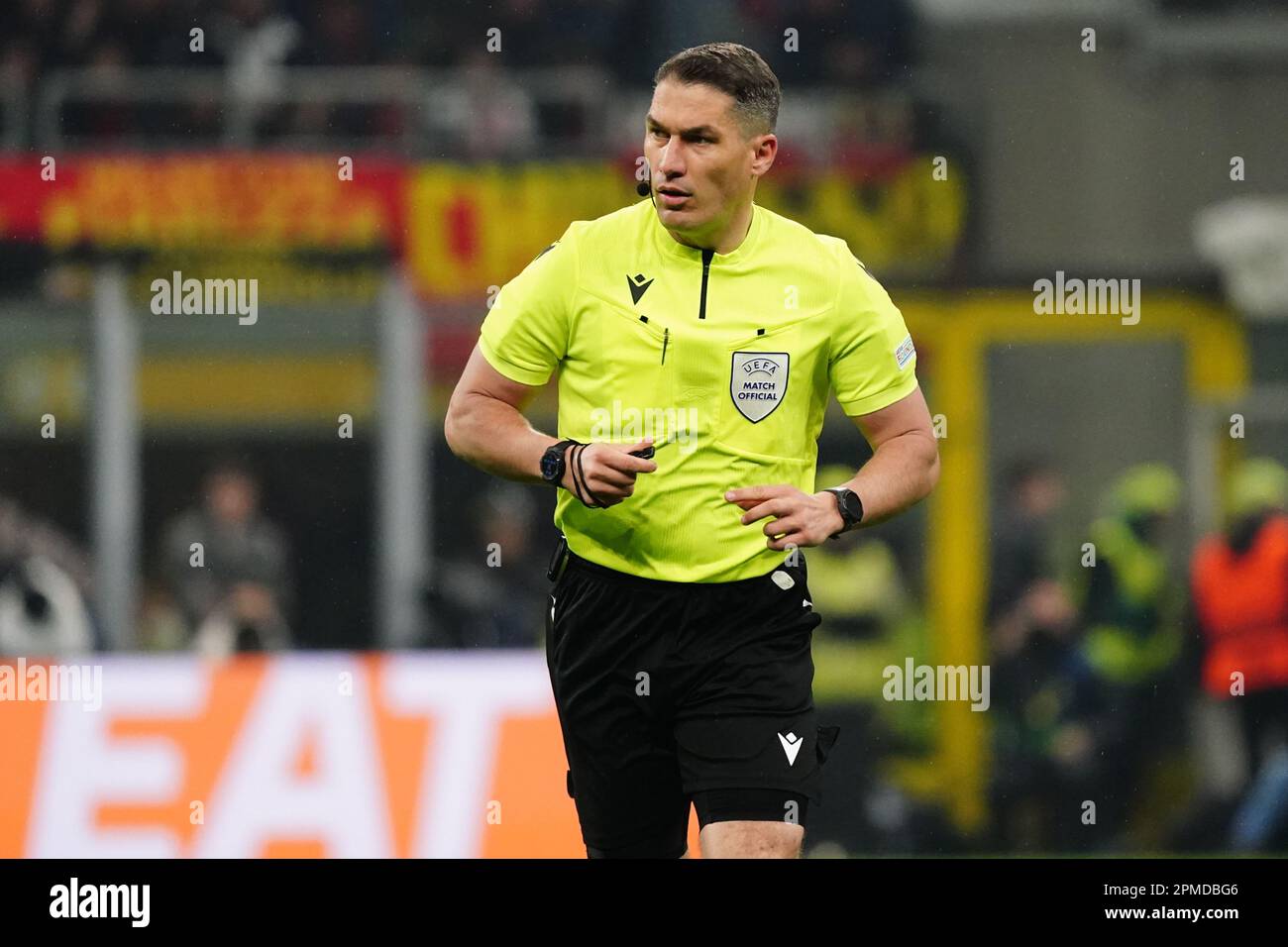 Istvan Kovacs (Referee) during the UEFA Champions League, Quarter ...