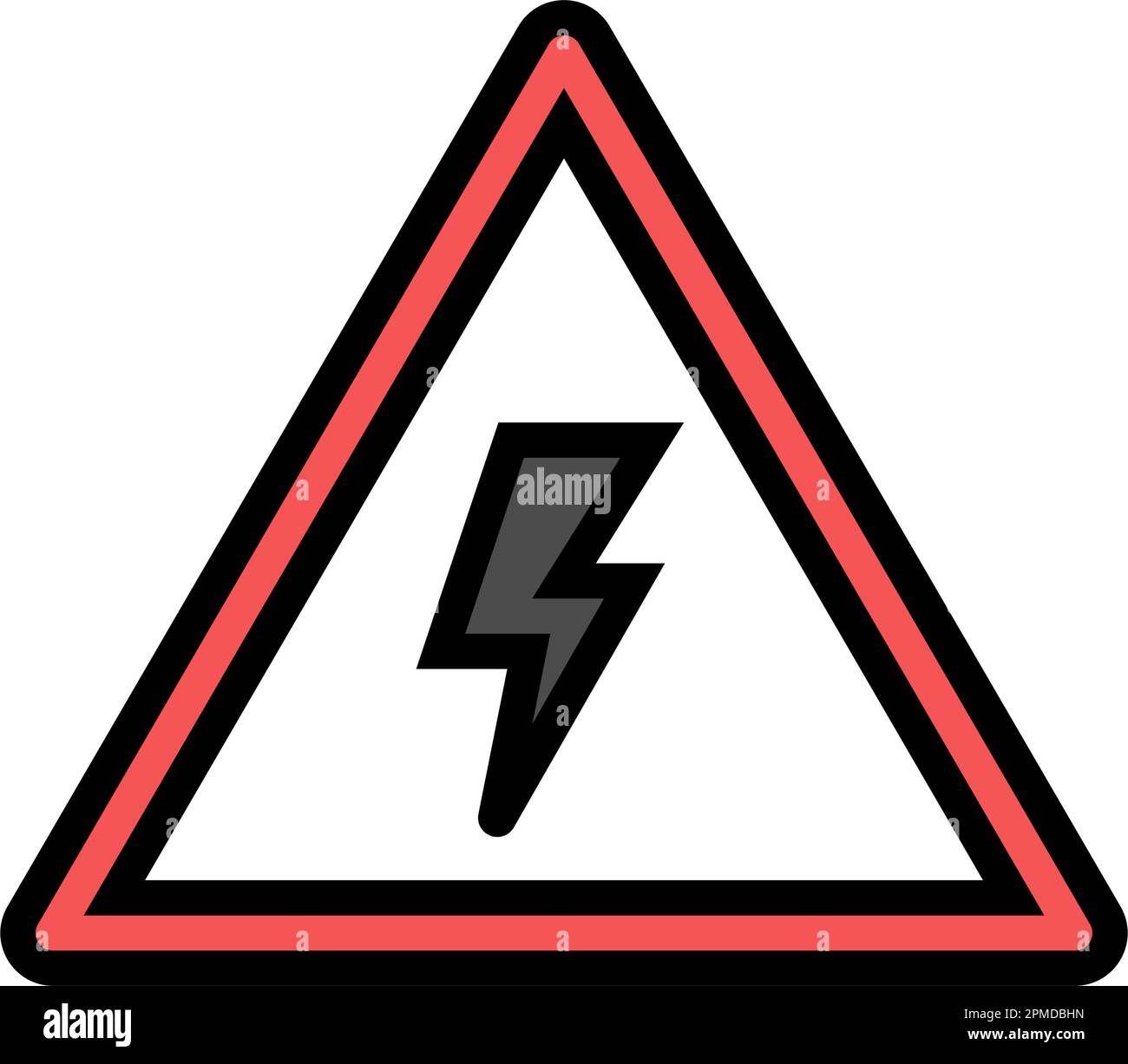 risk electricity color icon vector illustration Stock Vector Image ...