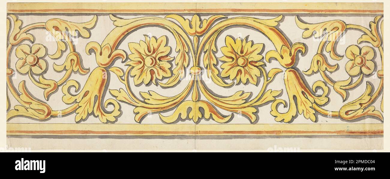 Design for woven horizontal border this is a drawing hi-res stock ...