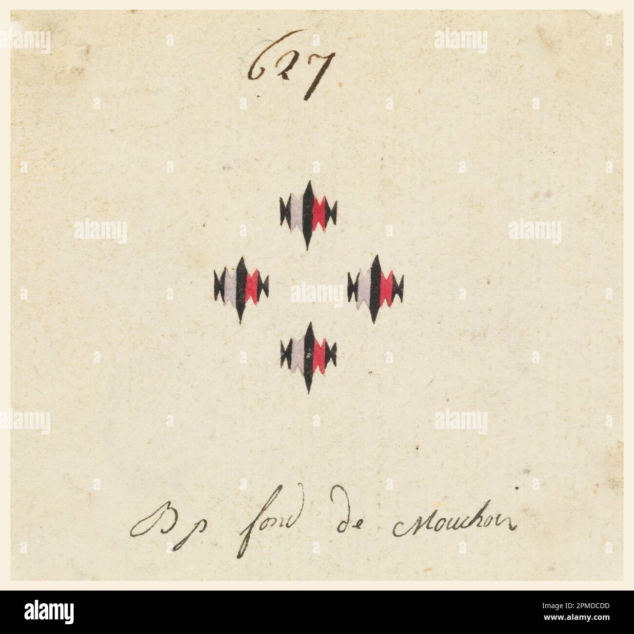 Design for the printed center field of a handkerchief hi-res stock ...