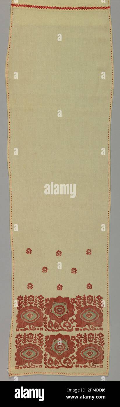 Sash (USA); Designed by Lydia Bush-Brown (American, 1887–1984); cotton ...