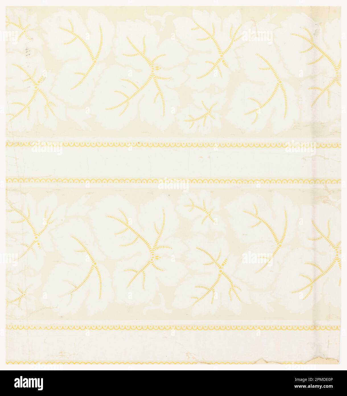 Sidewall And Border (USA); machine-printed, glazed; 37 x 48 cm (14 9/16 ...