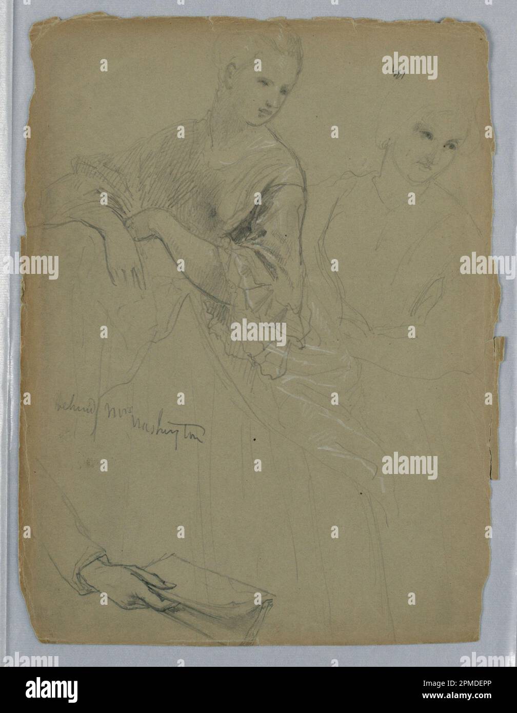 Drawing, Study of Standing Woman for "The Republican Court" (Lady ...