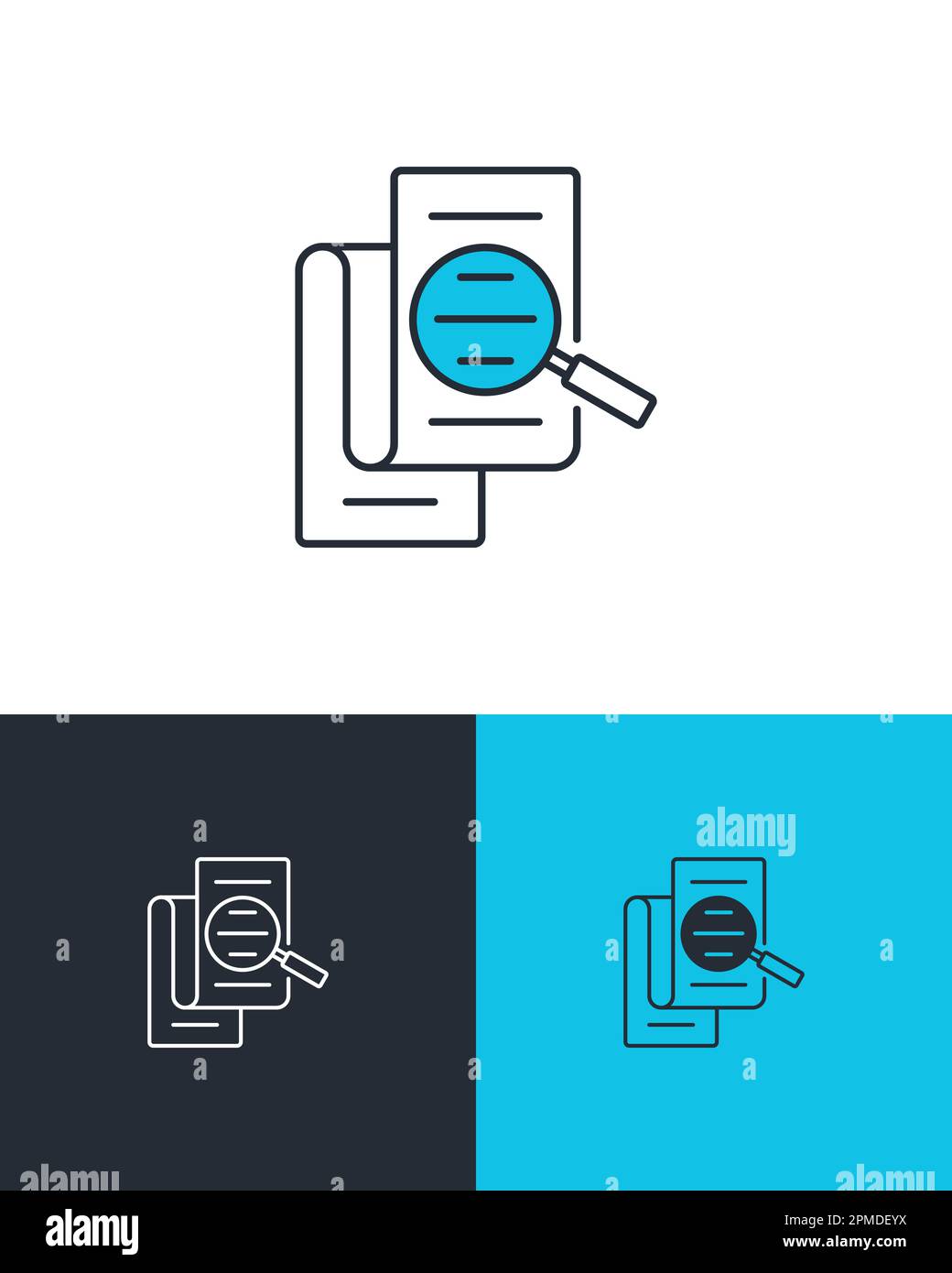 Audit reports symbol with magnifying glass. Financial audit and review ... Audit reports symbol with magnifying glass. Financial audit and review ...