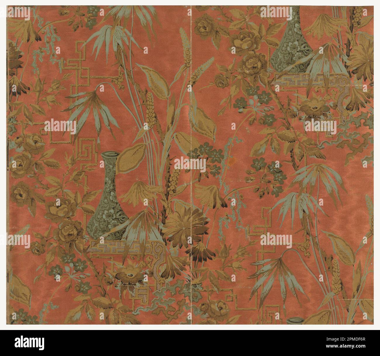 Sidewall (possibly England); block printed on ribbed paper; 46 x 53.5 ...