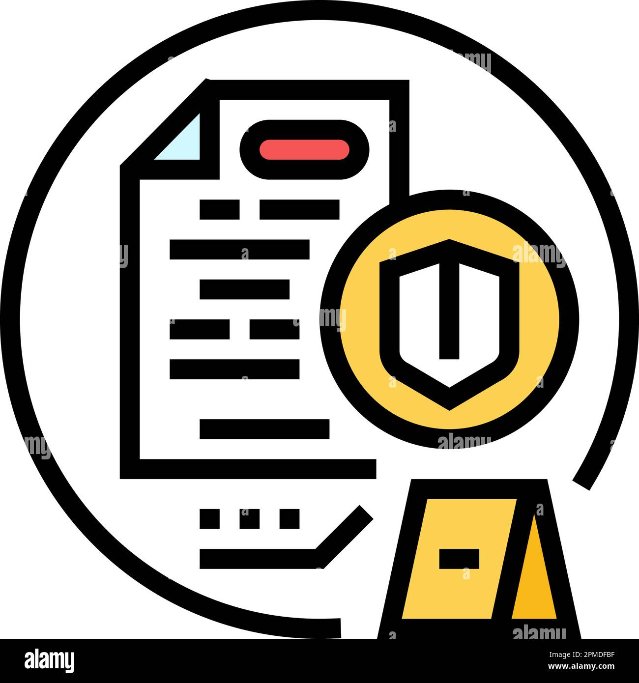 exculpatory evidence crime color icon vector illustration Stock Vector ...