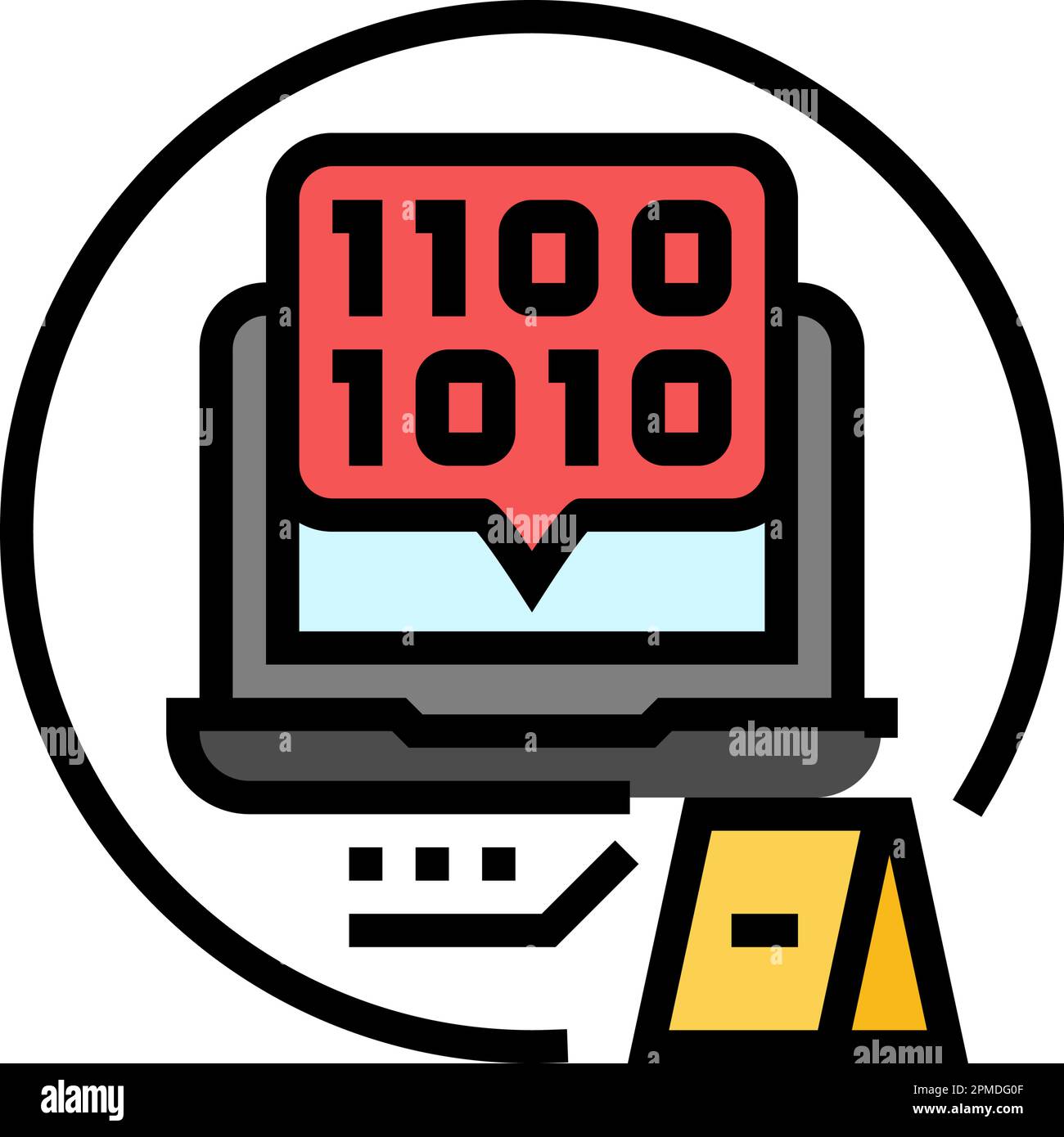 digital evidence crime color icon vector illustration Stock Vector ...