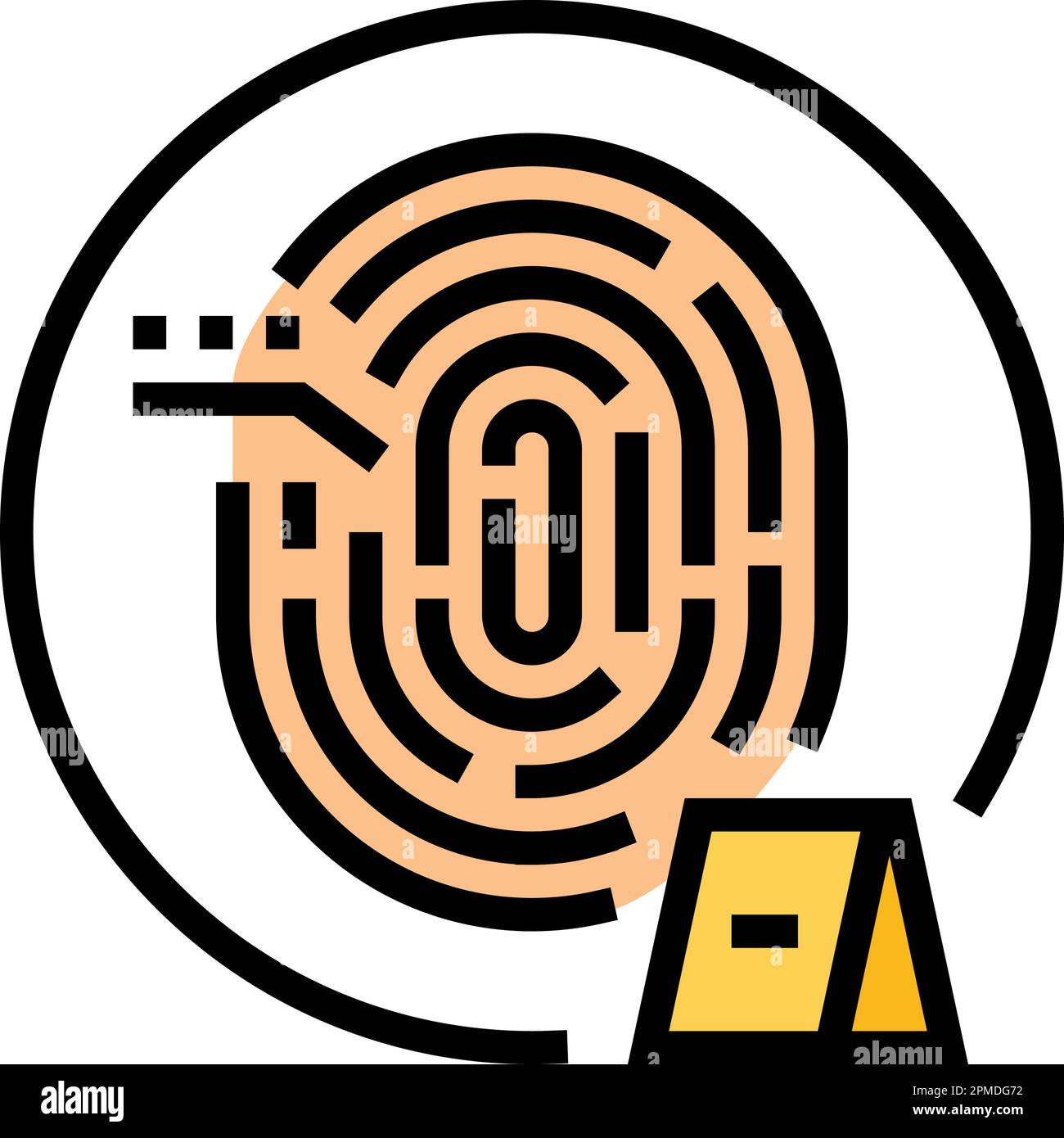 individual physical evidence crime color icon vector illustration Stock ...