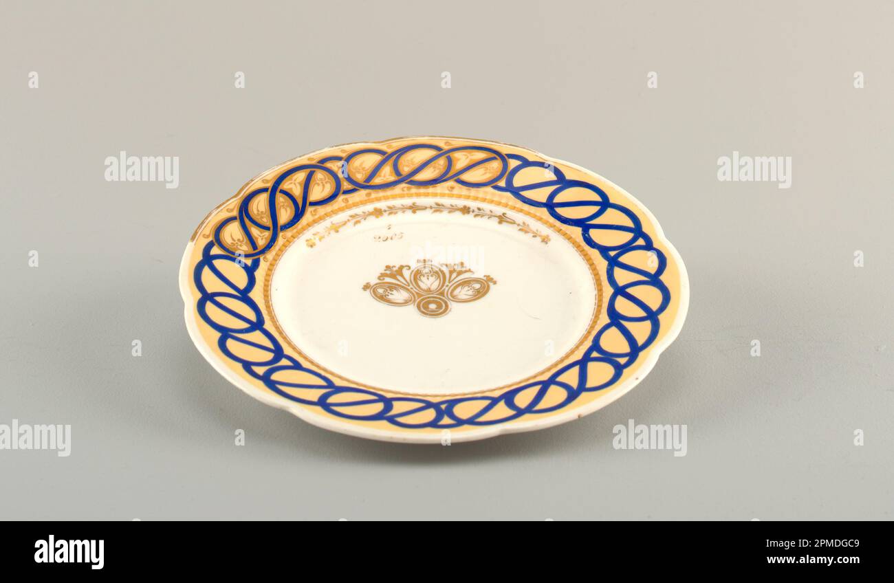 Sample Plate (England); glazed and gilt porcelain Stock Photo - Alamy