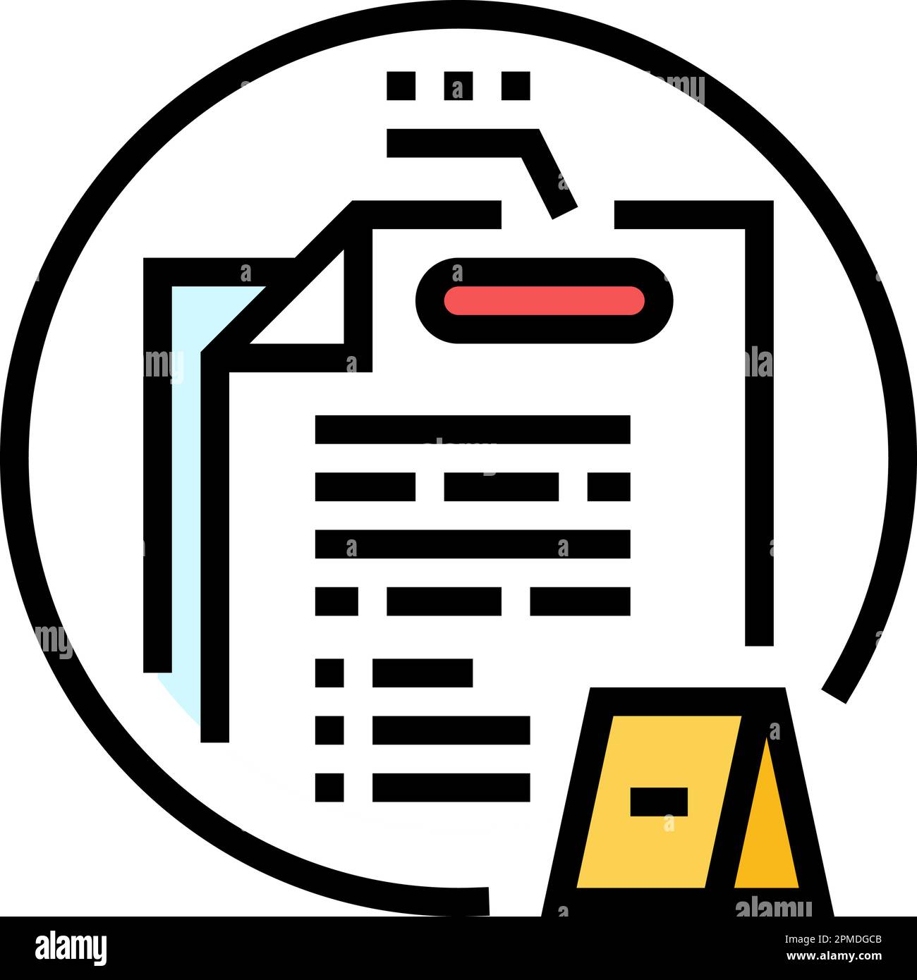 documentary evidence crime color icon vector illustration Stock Vector ...