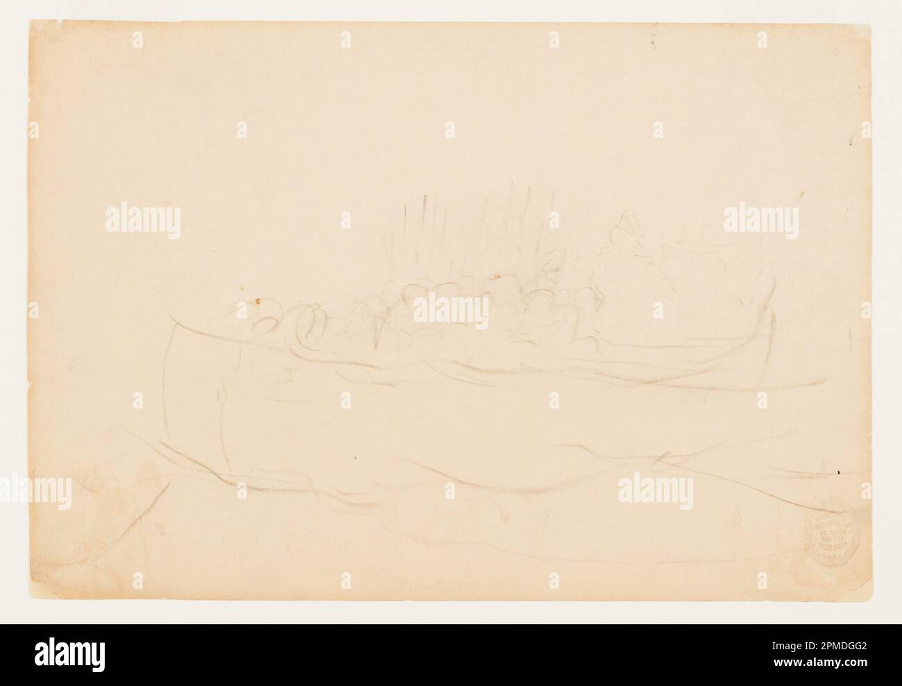 Drawing, Dory Filled with Men; Winslow Homer (American, 1836–1910); USA ...