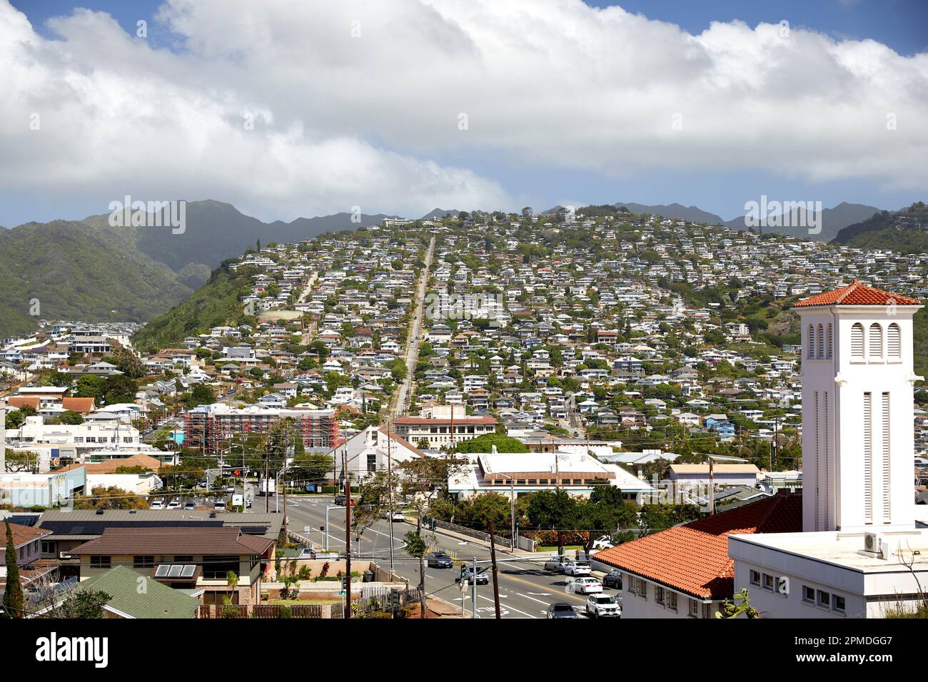 Kaimuki, Honolulu, Oahu, Hawaii, USA, - February 10, 2023: View ...