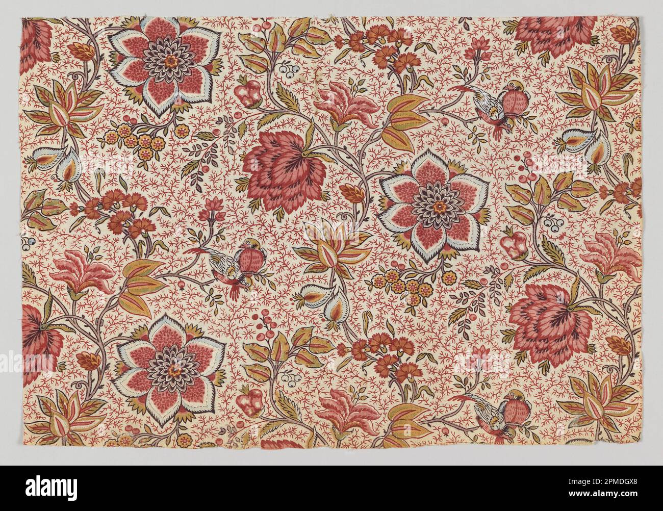 Textile (France); Manufactured by Oberkampf & Cie. (France); linen warp ...