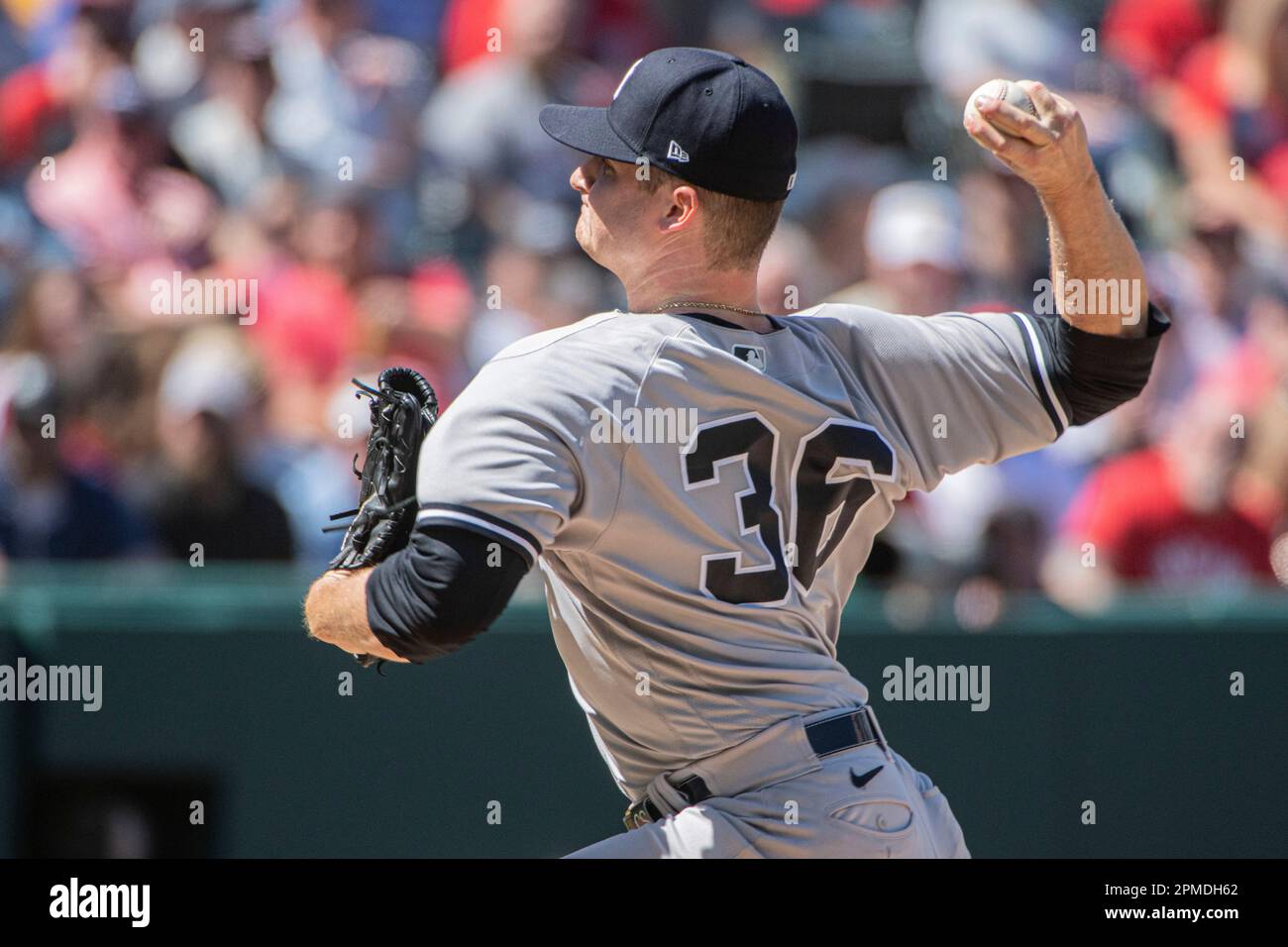 New York Yankees starting pitcher Clarke Schmidt delivers against the ...