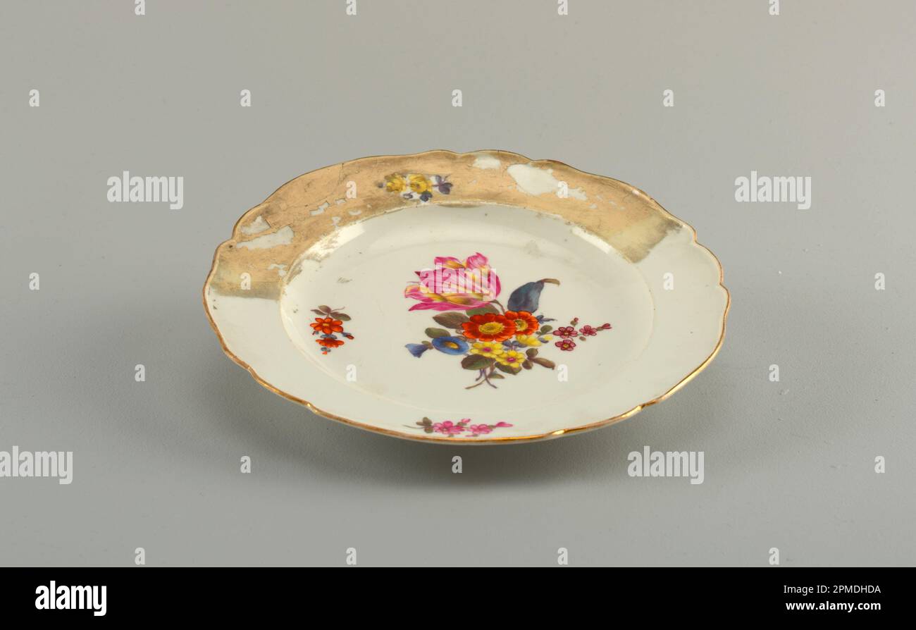 Plate with Floral Pattern Plate; Manufactured by Meissen Porcelain ... Plate with Floral Pattern Plate; Manufactured by Meissen Porcelain ...