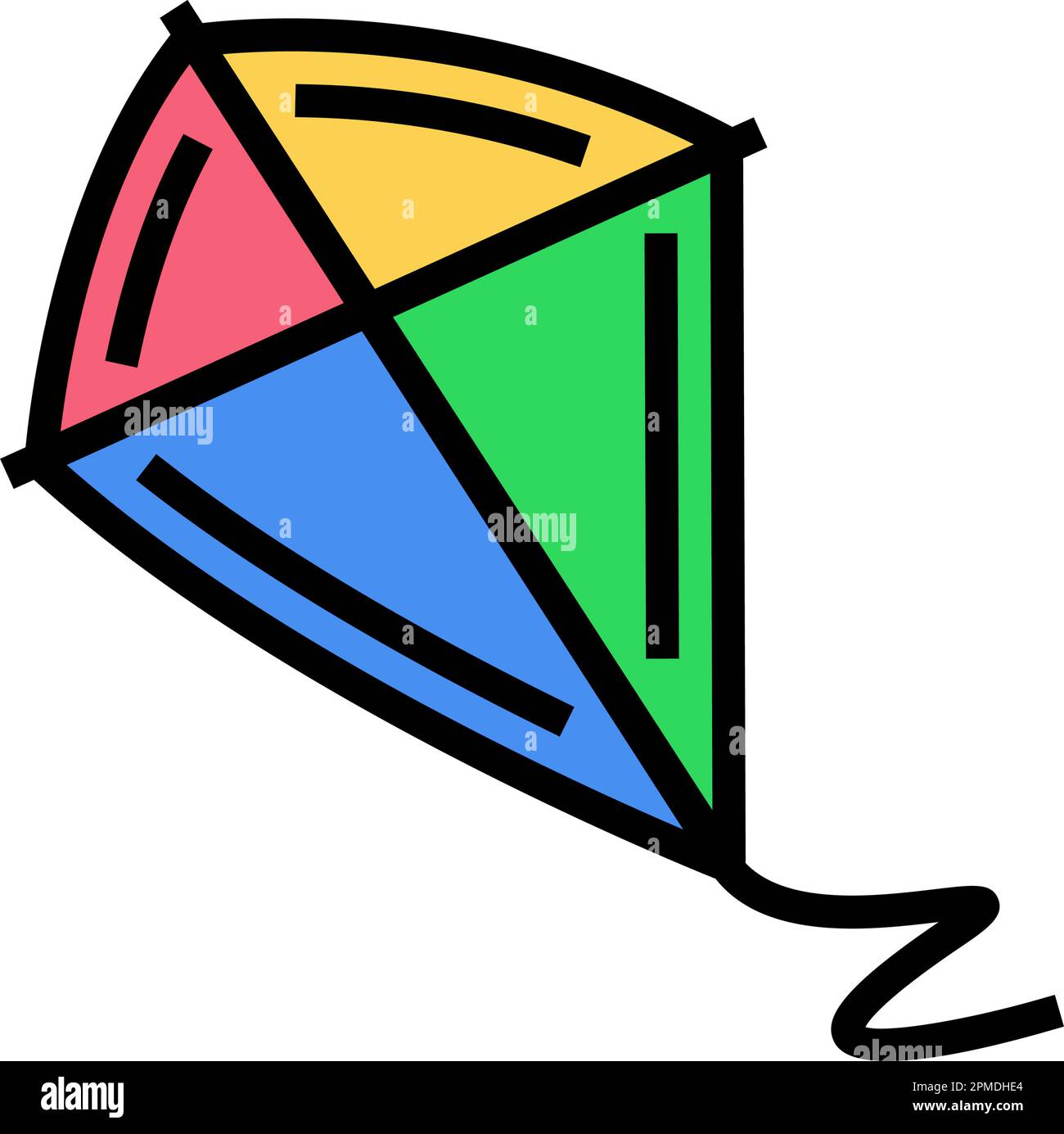 kite kid leisure color icon vector illustration Stock Vector Image ...