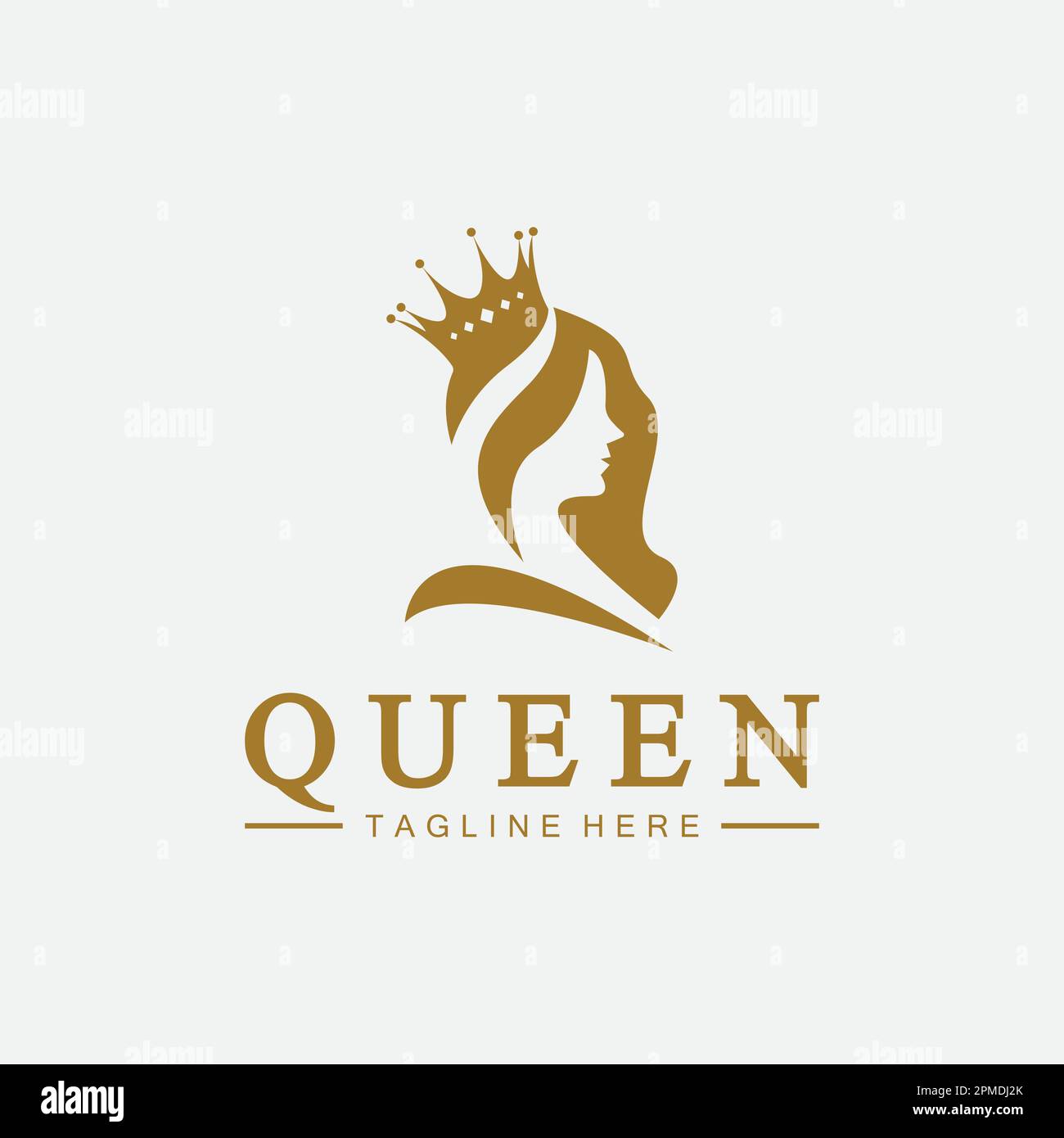 Beautiful face queen icon logo.for queen logo.Beauty woman hair salon ...