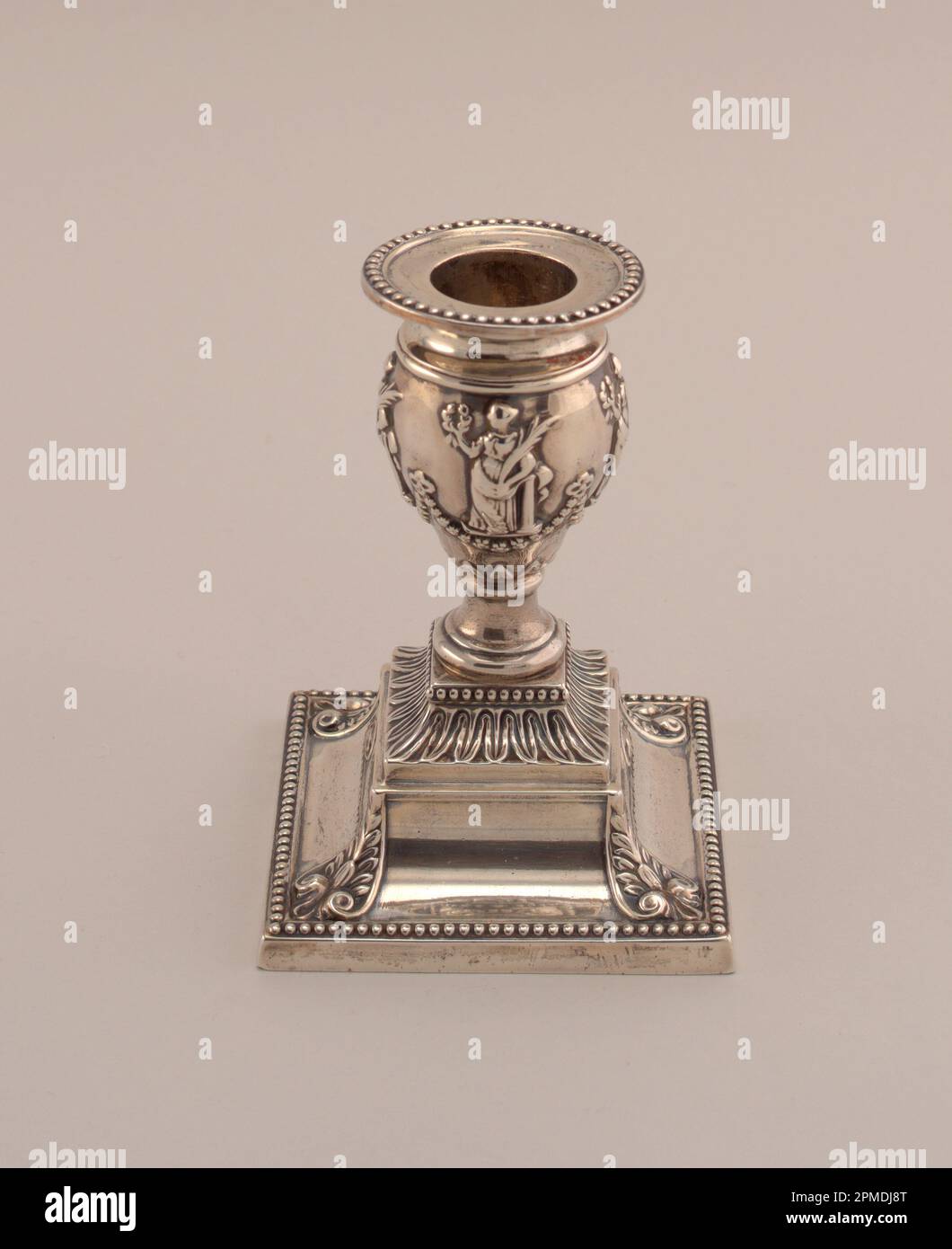 Candlestick (England); silver Stock Photo - Alamy