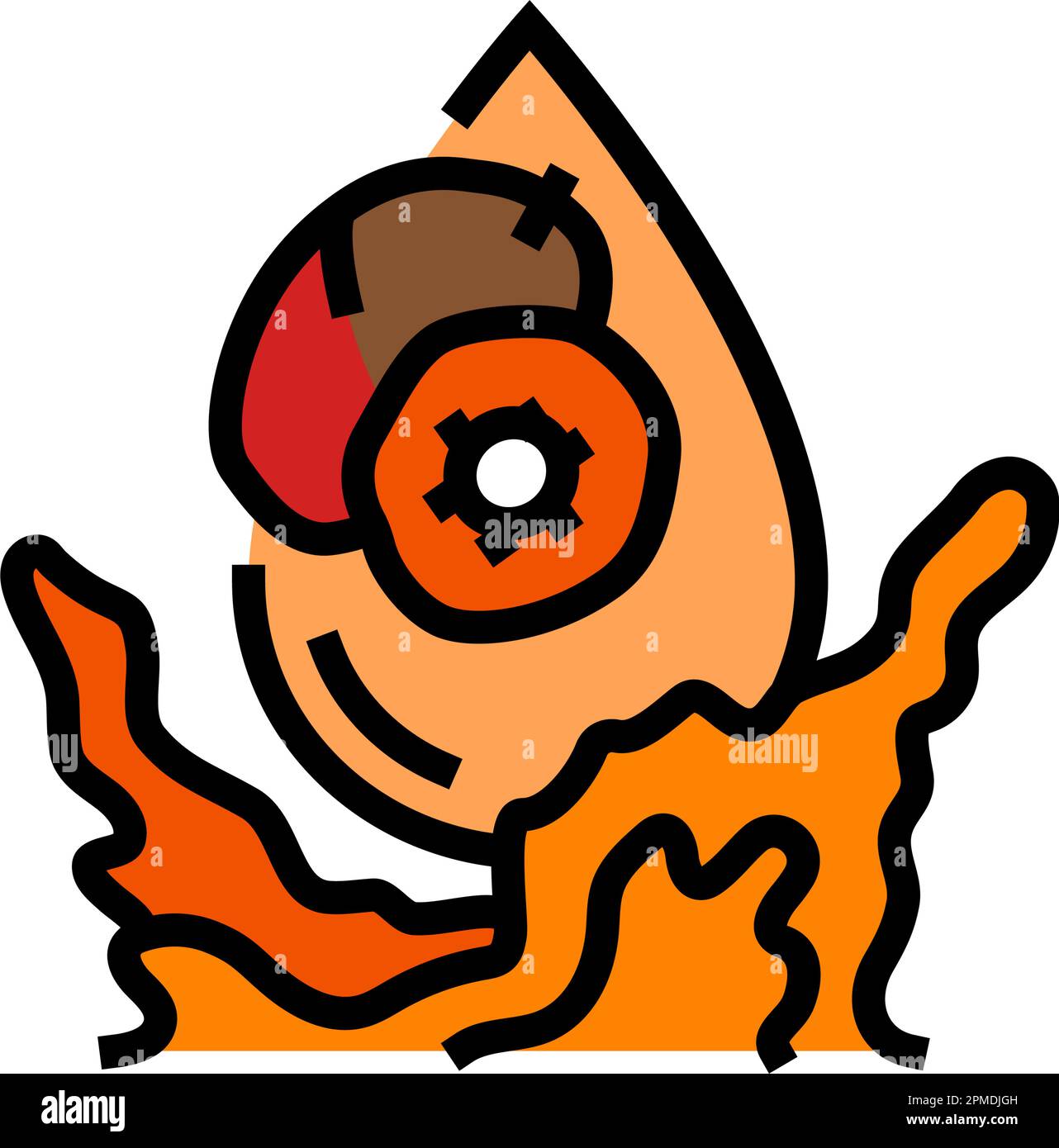 palm kernel oil liquid yellow color icon vector illustration Stock ...