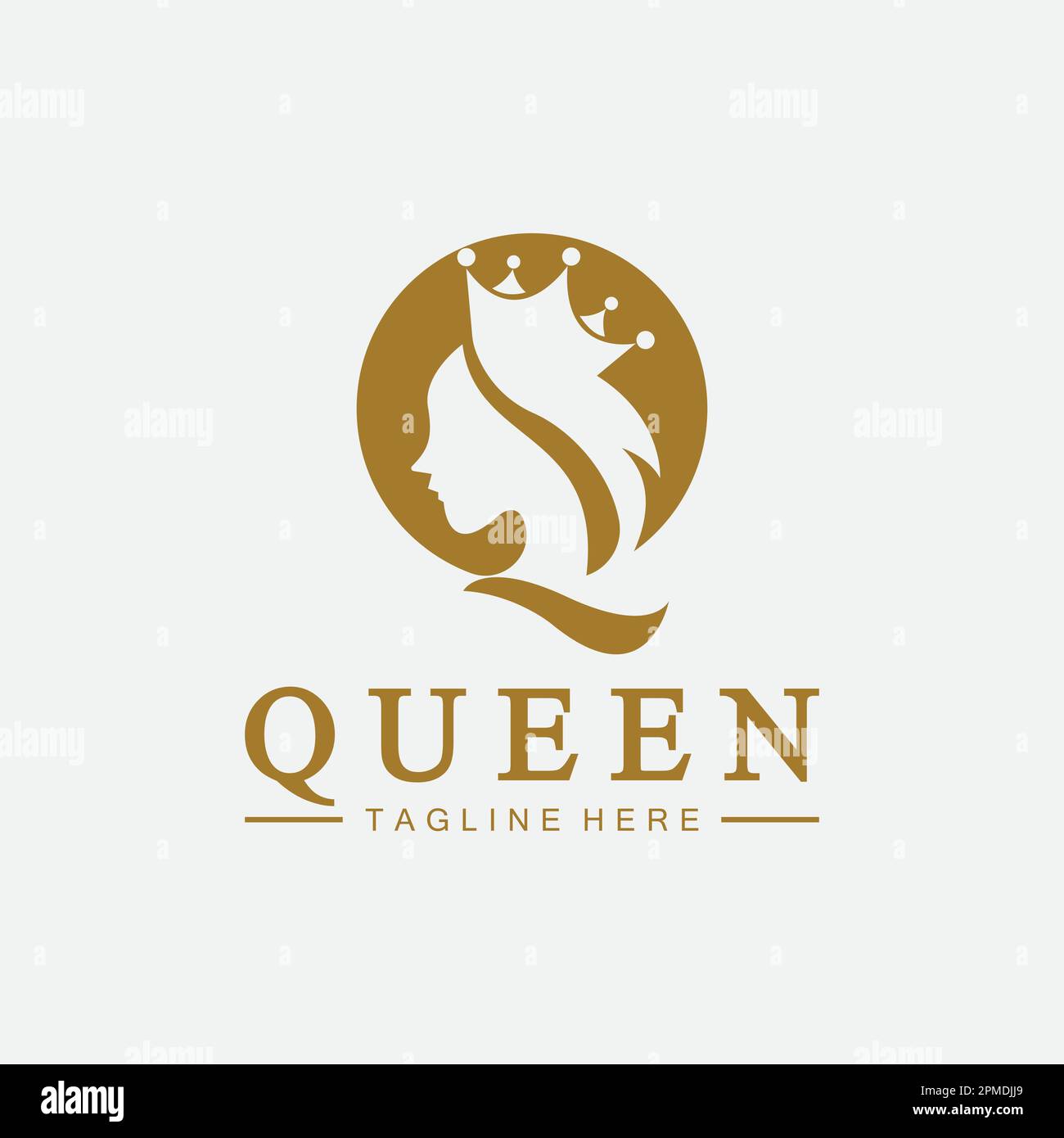 Beautiful face queen icon logo.for queen logo.Beauty woman hair salon ...
